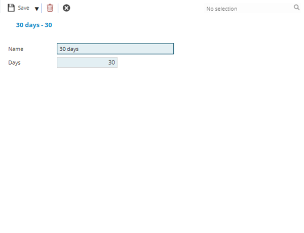 Sales Invoice Payment Terms